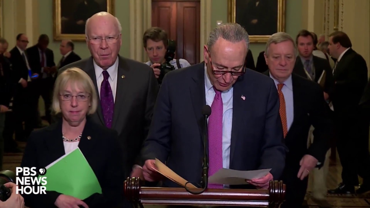 WATCH: Senate Democrat leaders hold press conference after party policy ...