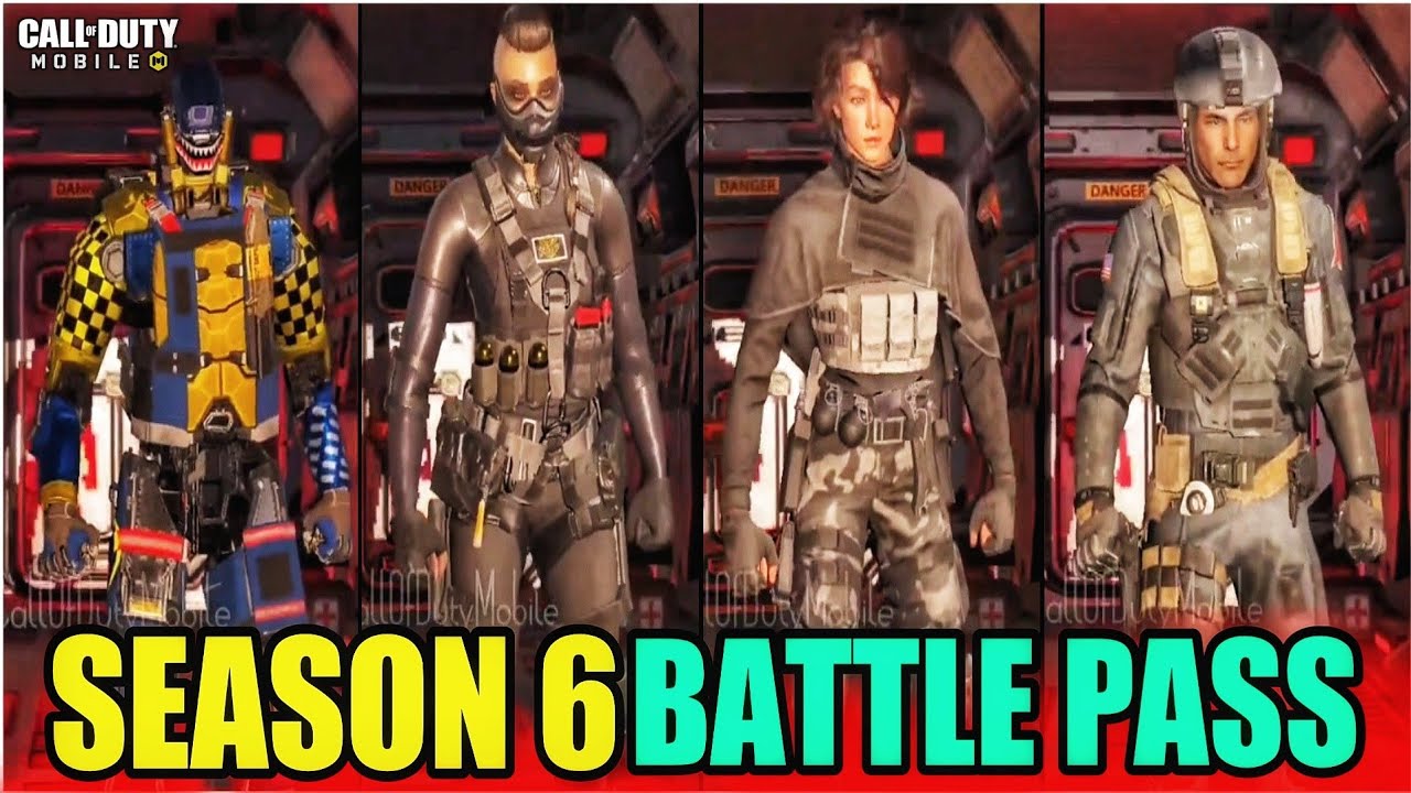 Season 6 All New Battle Pass Characters in Batte Royale Gameplay Cod ...