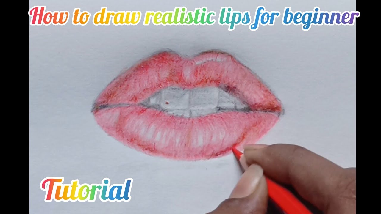 how to draw lips for beginners 👄 ll realistic lips drawing #drawing # ...