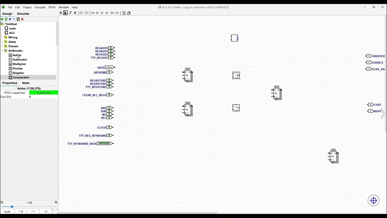 Building a 16-bit CPU ( Part 1 ) ALU. Logisim Evolution. - YouTube