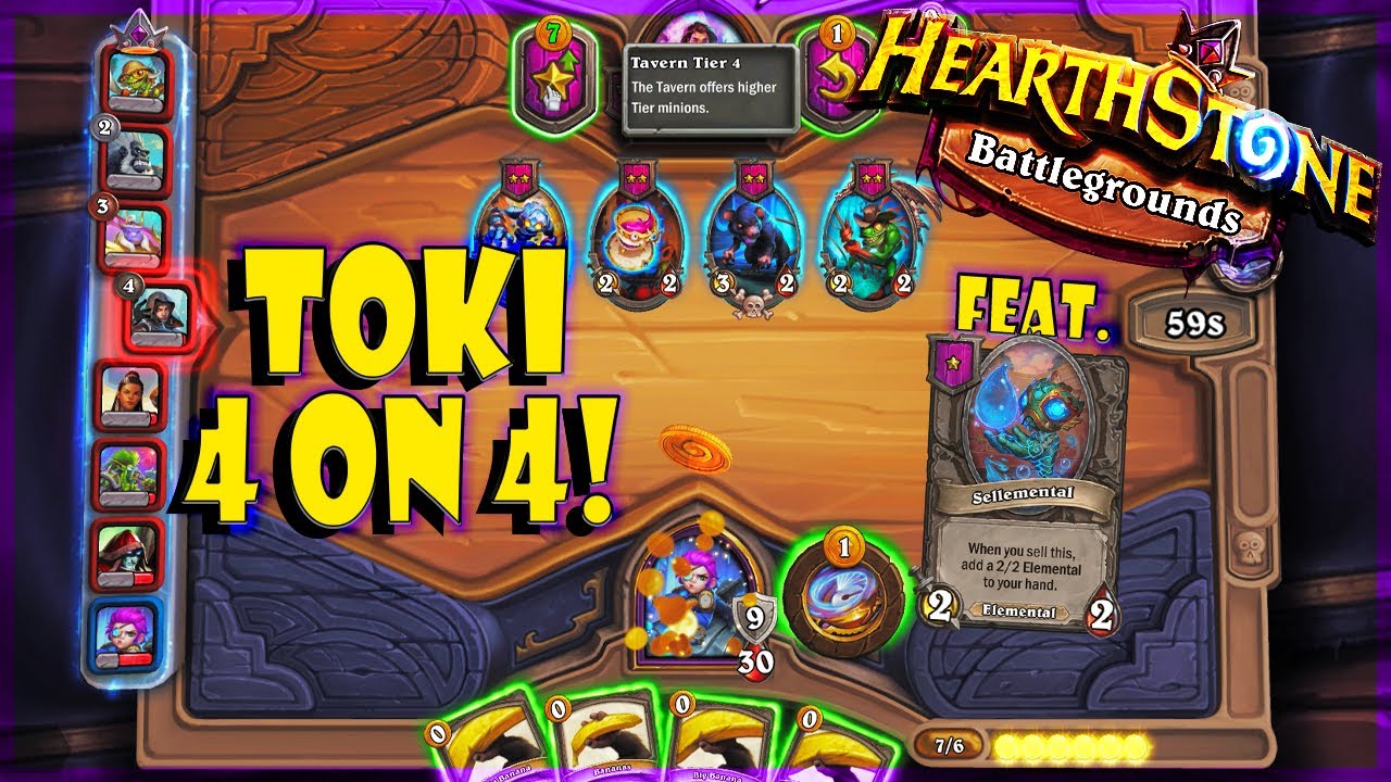 TOKI 4 ON 4! - Hearthstone Battlegrounds - Infinite Toki - YouTube