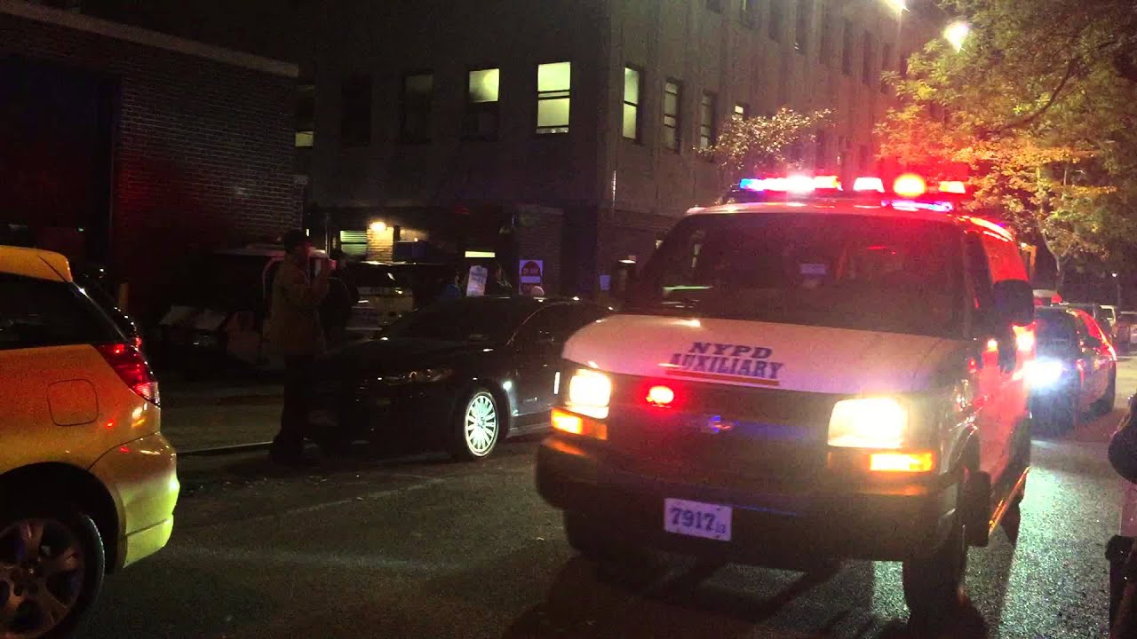 RARE CATCH OF A NYPD VAN & NYPD AUXILIARY POLICE VAN DEPLOYING FOR DUTY ...