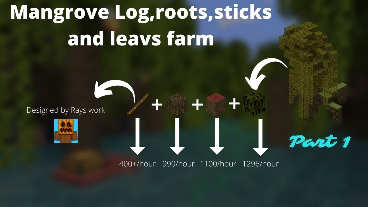 how to make a mangrove log ,roots, leaves and sticks farm - 1100+logs ...