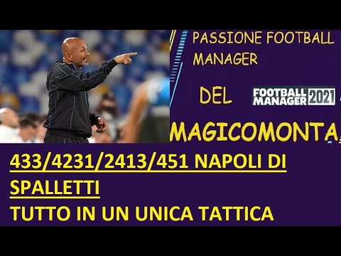 TATTICA FM 21 FM22 433/2413/4231/451 SPALLETTI NAPOLI TUTTO IN UNA SOLA TATTICA - YouTube