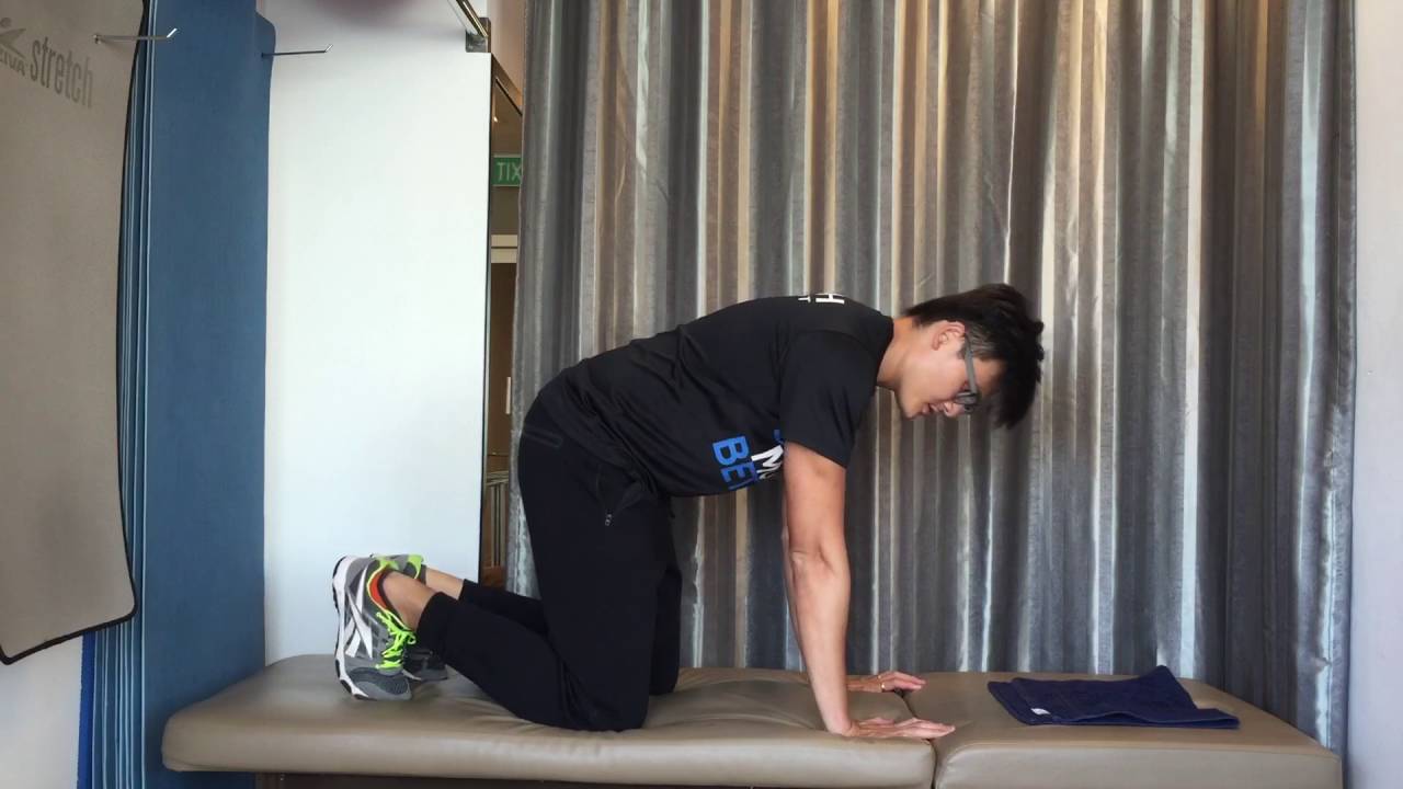 Quad kneeling step forward with anterior knee drive - YouTube