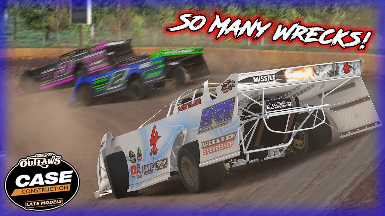 Super Late Models at Cedar Lake - So Many Wrecks! - YouTube