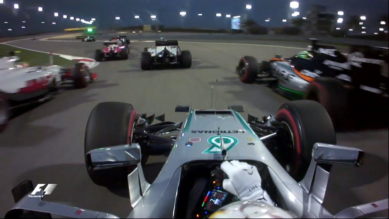 F1 2016 Bahrain GP ONBOARD Lewis Hamilton START and first LAP - YouTube