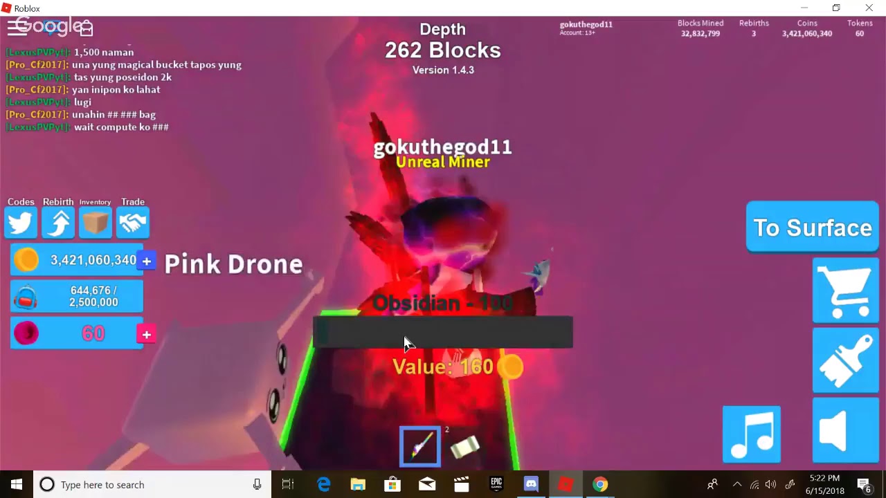 Roblox mining sim mining and trading - YouTube