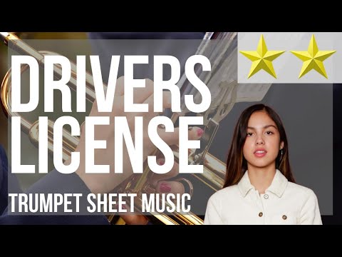 Trumpet Sheet Music: How to play drivers license by Olivia Rodrigo ...