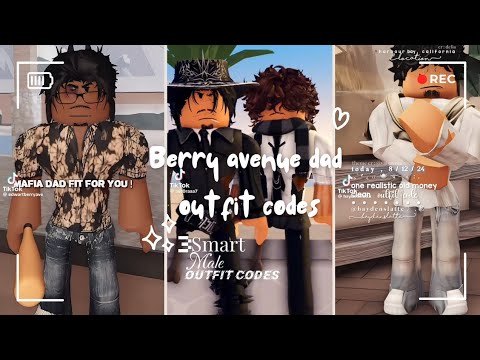 Best berry avenue dad outfit codes |°Roblox - YouTube