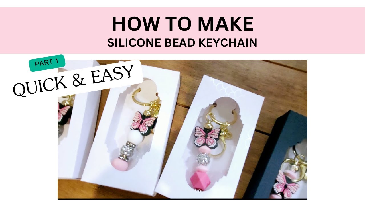 How to make a Quick & Easy Silicone Bead Keychain - YouTube