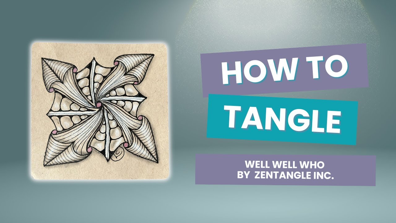 How to Tangle the Zentangle® Pattern Well Well Who - YouTube
