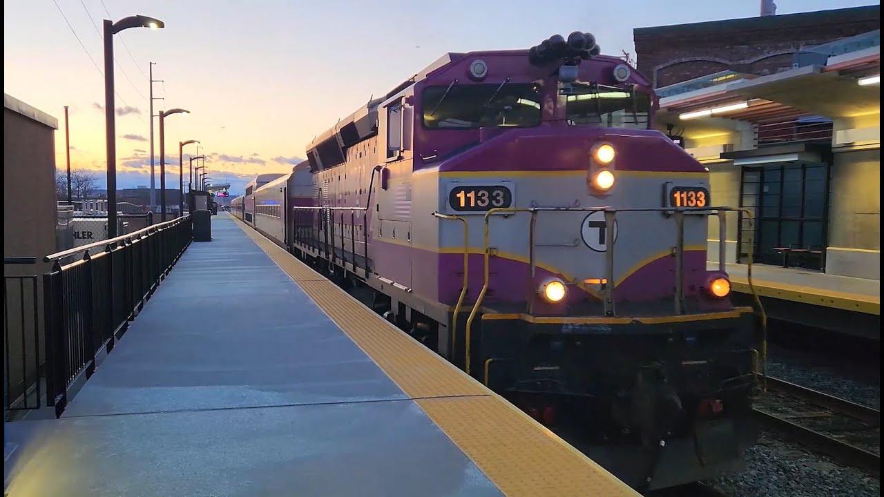 Boston MBTA commuter rail north side trains - YouTube