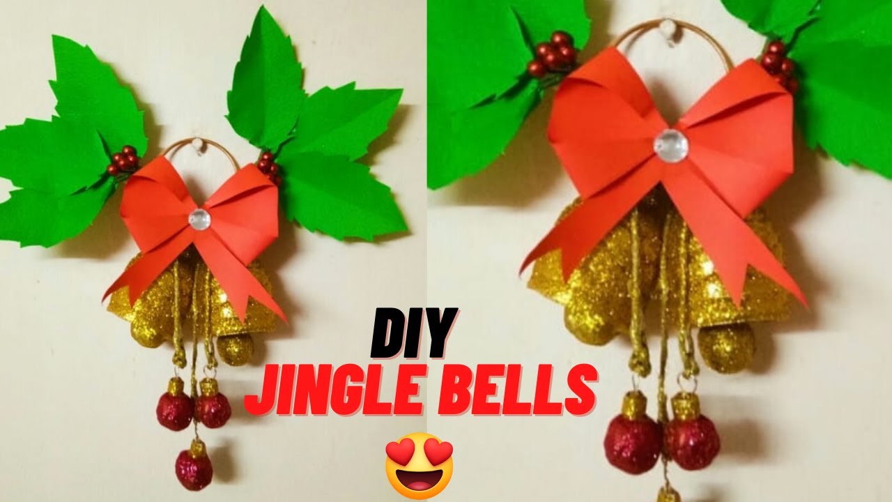 diy jingle bells | glitter paper christmas ornaments | christmas bell ...