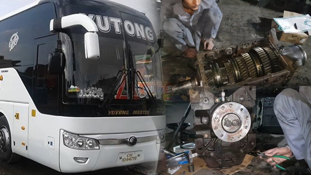 ZF Gearbox of YUTONG bus Rebuild | How To Rebuild Bus Gear Box - YouTube