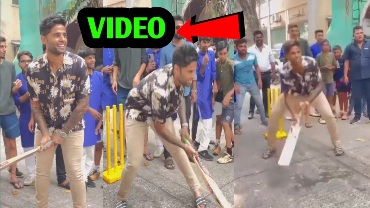 Suryakumar Yadav Plays Unique Supla Shot During Gully Cricket In Mumbai ...