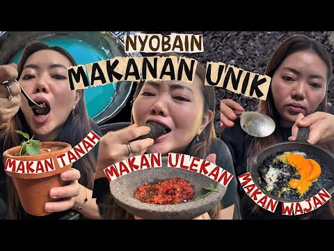 MAKANAN ANEH #dewivanow #makananunik #makantanah #telor 