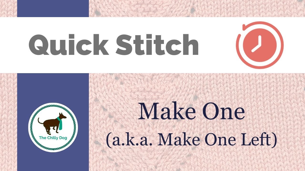 Quick Stitch: Make One - YouTube