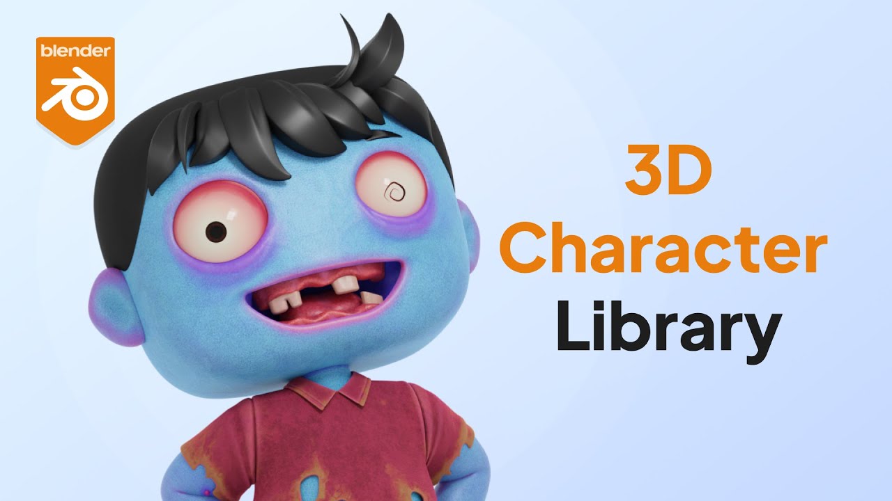 Blender - Zombie 3D Character UI Kit Library Tutorial - YouTube