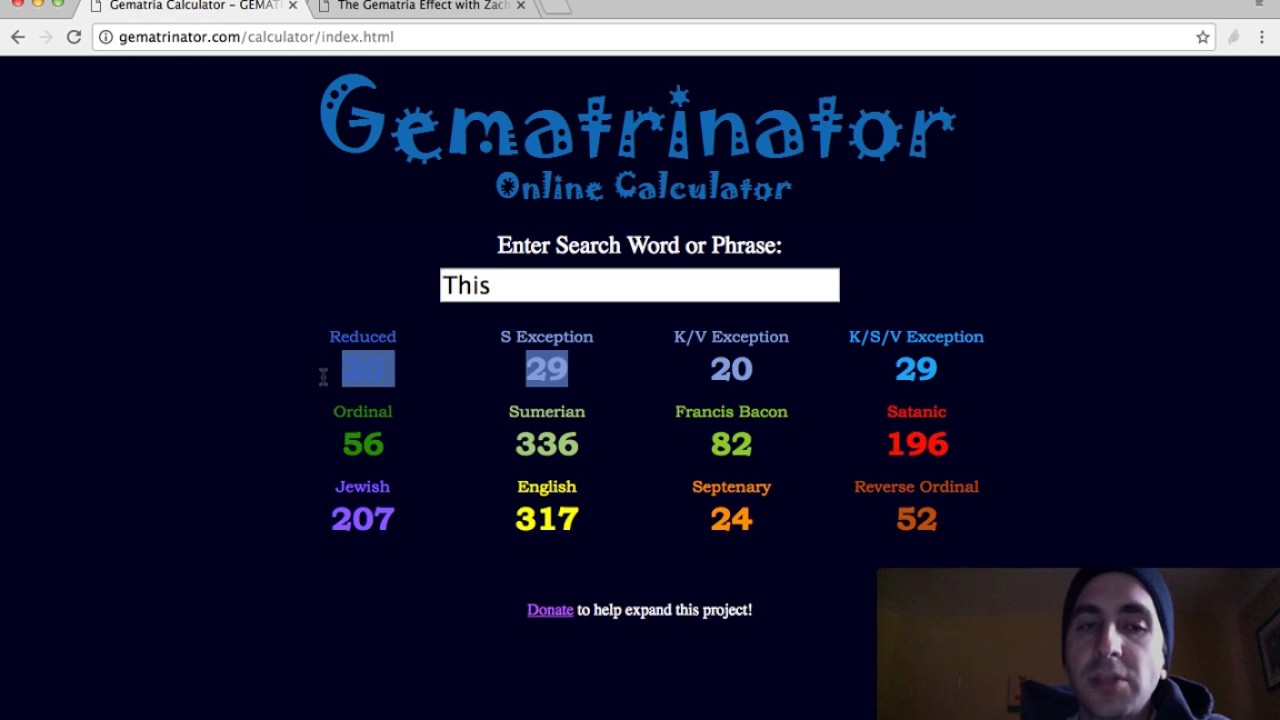 Gematrinator Website launch, January 18, 2017 +Gematrinator & Gematria ...
