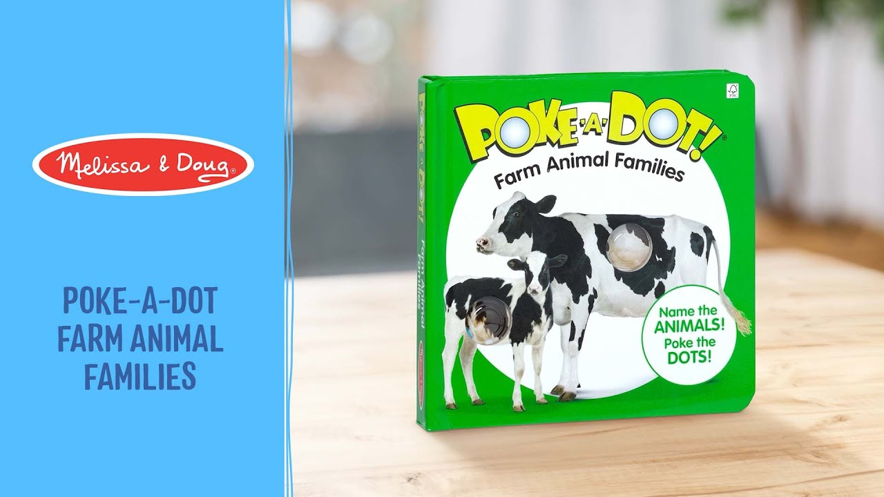 Melissa & Doug Poke-a-Dot: Farm Animal Families Board Book - YouTube