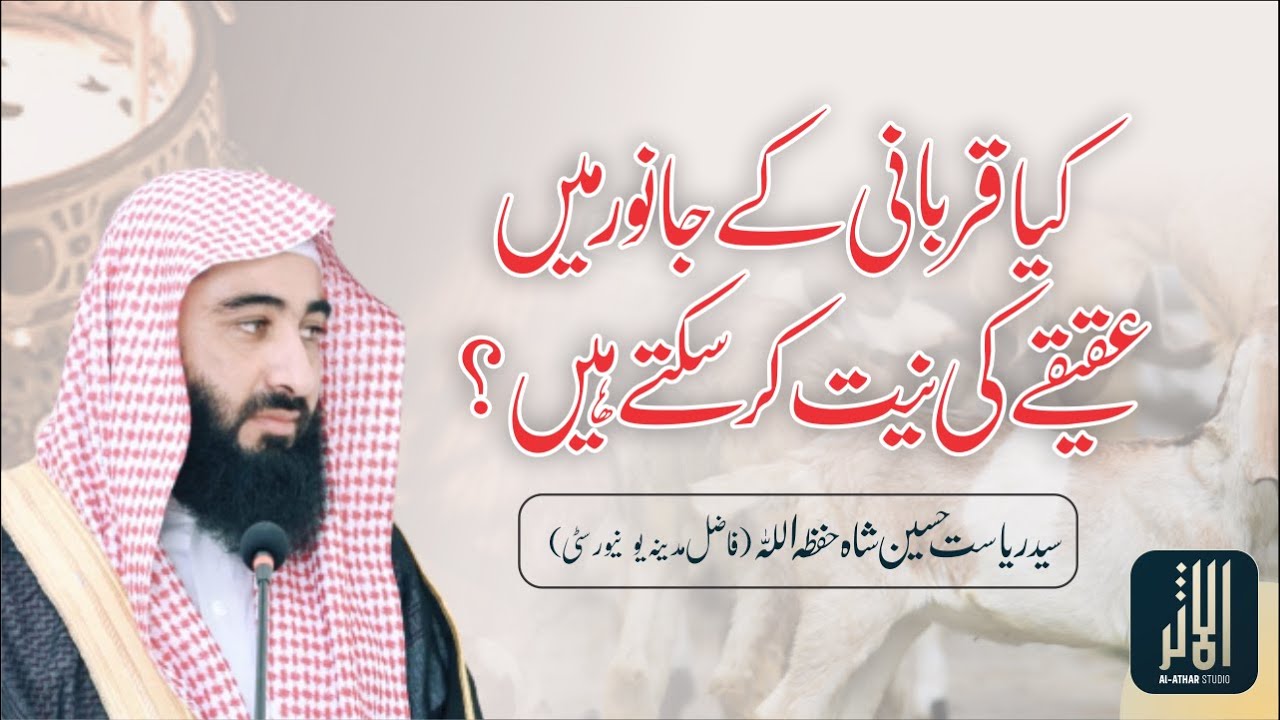 Kia Qurbani K Janwer Mn Aqiqy Ki Niyat Kar skty Hein? ll Syed Riasat ...