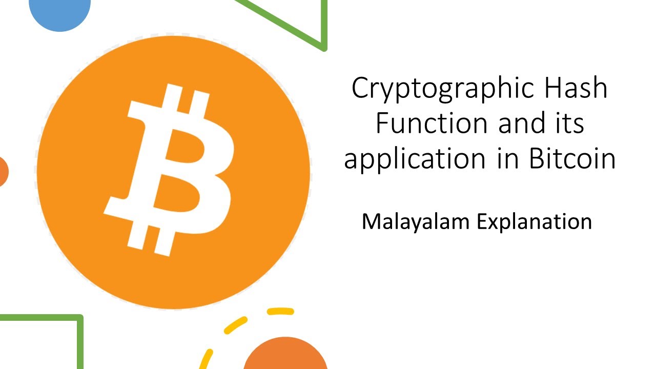 Cryptographic hash function and its application in Bitcoin (Malayalam ...