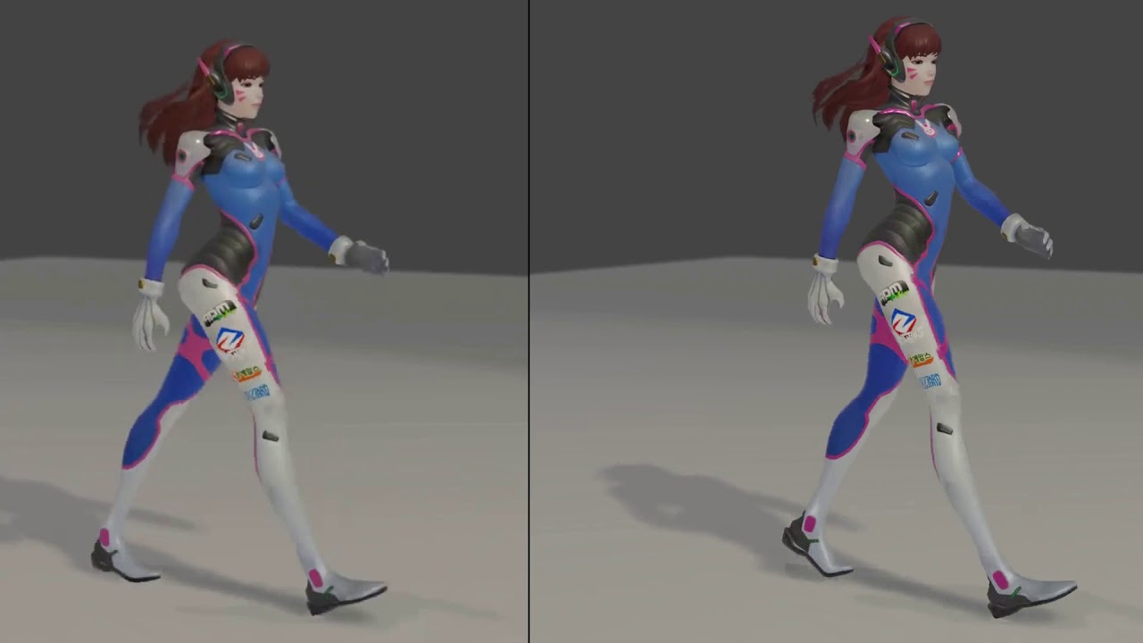Dva Walk Cycle Before and After - YouTube