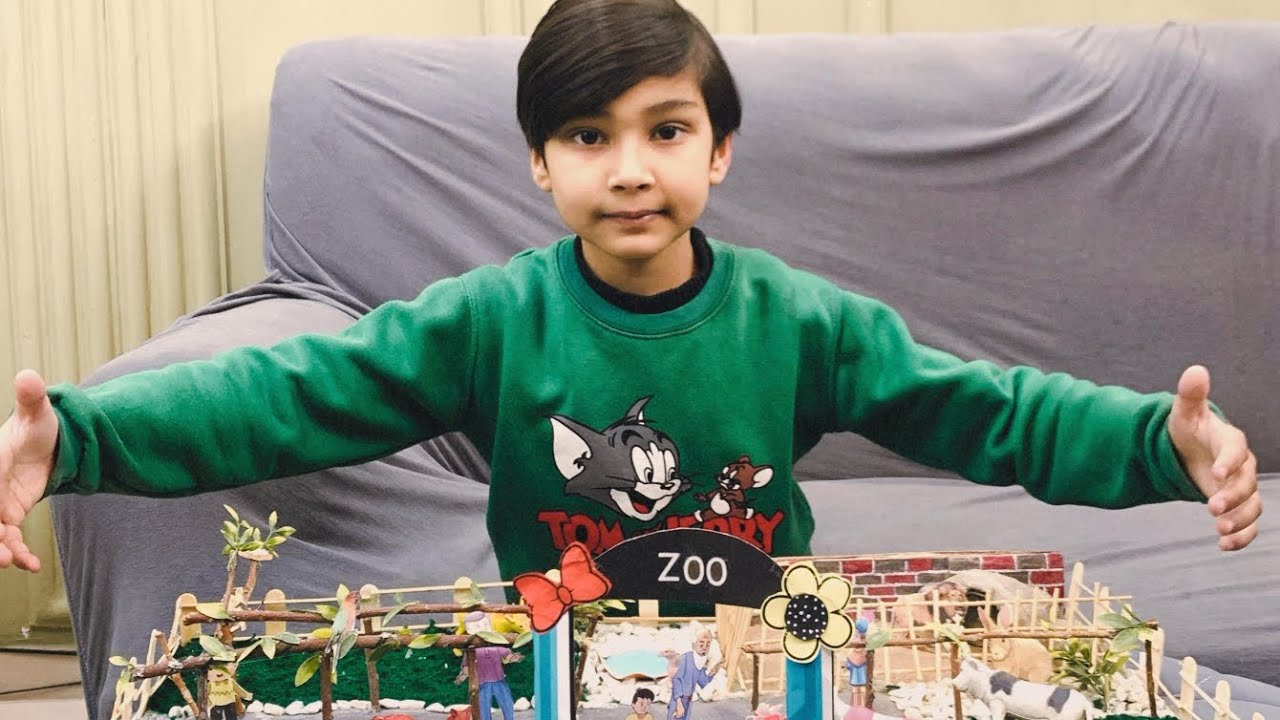 Zoo model for school project | Miniature zoo model | Exhibition model ...