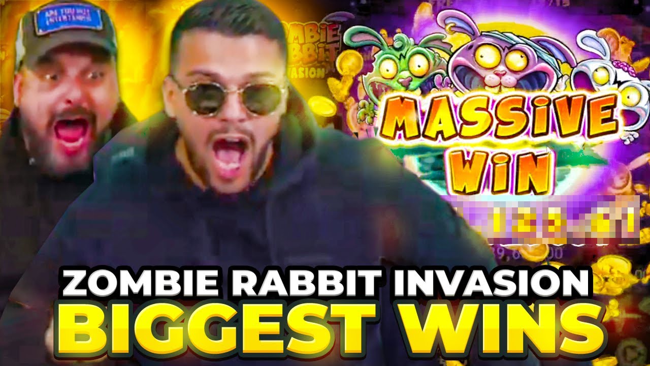 OUR BIGGEST WINS EVER ON ZOMBIE RABBIT INVASION! 🎰 💰 - YouTube