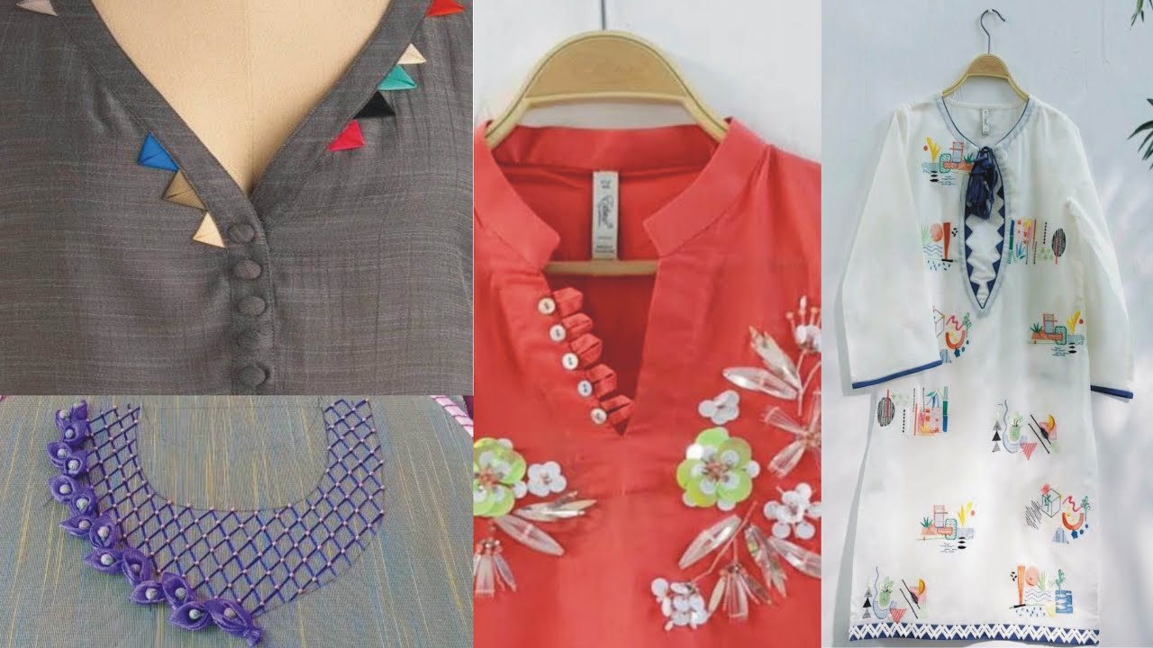 Latest Trendy Neckline Designs | Creative Neck Design | Unique Neck ...