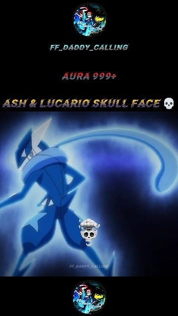 Ash & lucario Skull face 🥶🥶 || Skull face || 💀 #pokemon #trending # ...