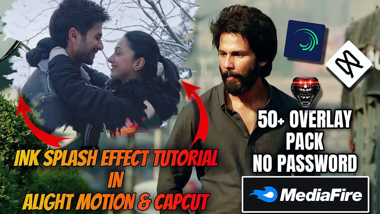 INK SPLASH EFFECT TUTORIAL IN ALIGHT MOTION & CAPCUT | INK SPLASH OVERLAY | EDITING TUTORIAL ...