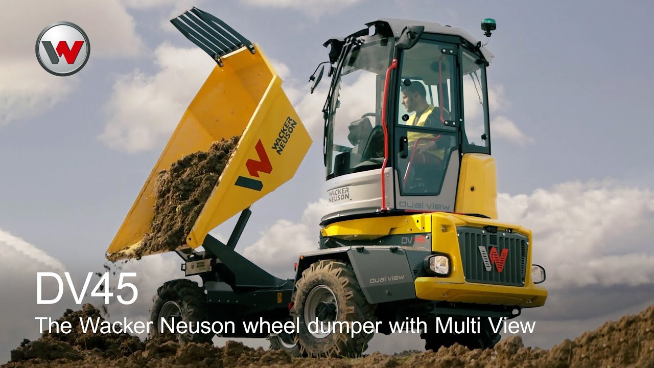 The Wacker Neuson wheel dumper with Multi View DV45 - YouTube