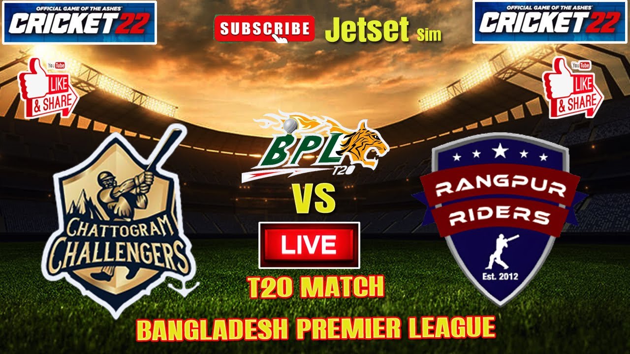 Chattogram Challengers vs Rangpur Riders BPL 23 T20 Match-Cricket 22 ...