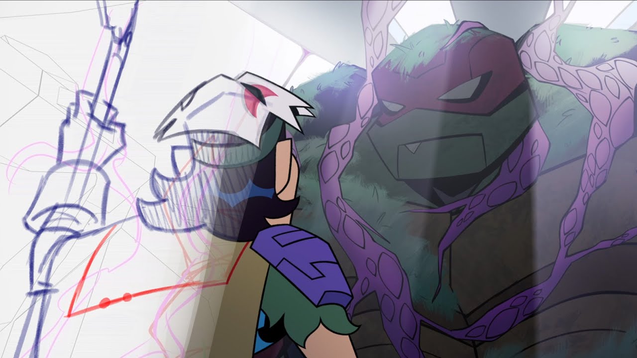 From storyboard to final 2 \\ Rise of TMNT Cass' apocalyptic series ...