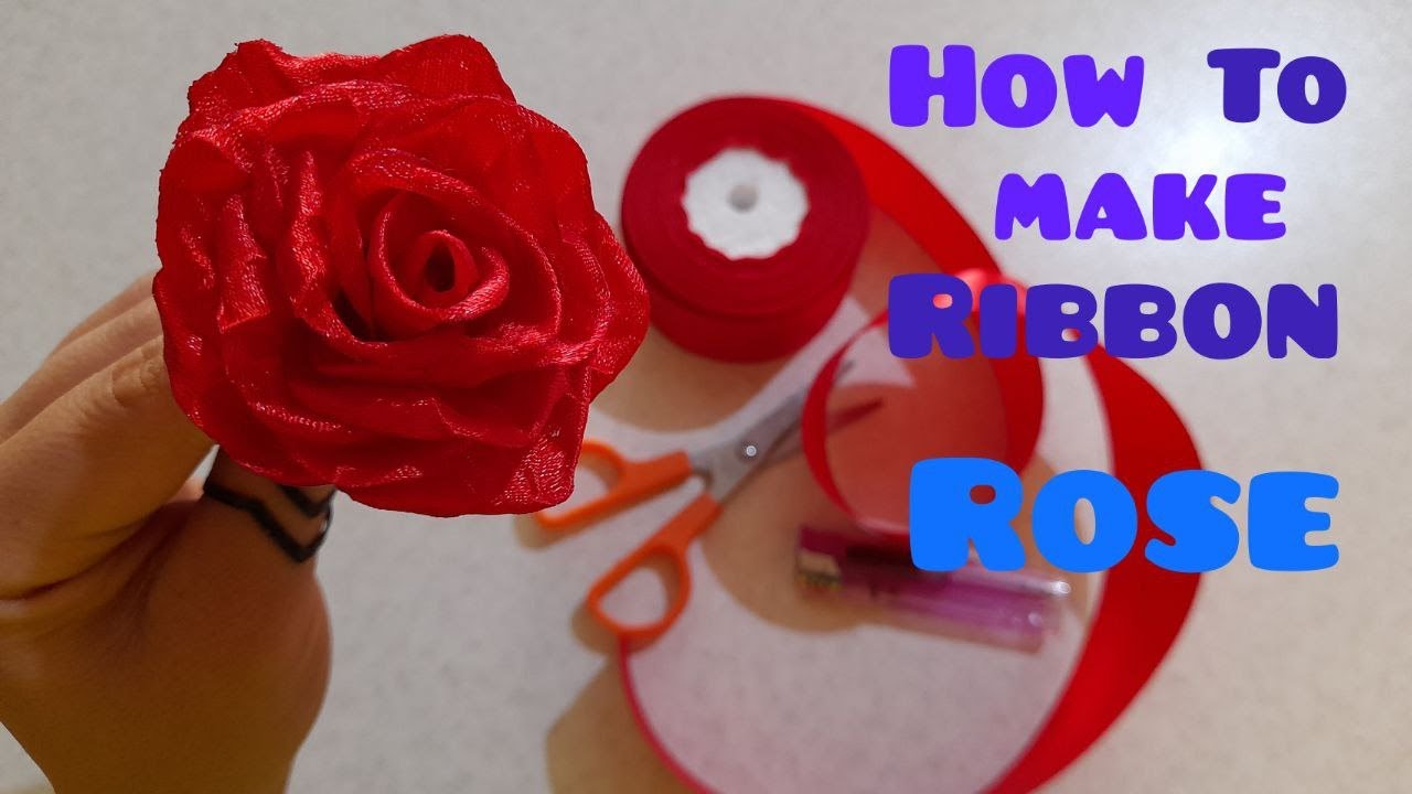 DIY | How to make ribbon roses | satin ribbon rose flower | the best ...