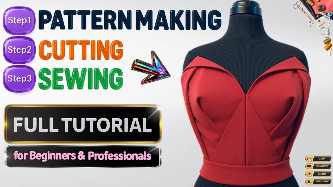 Complete Pattern Making, Draping, Cutting & Sewing Tutorial | Step-by ...