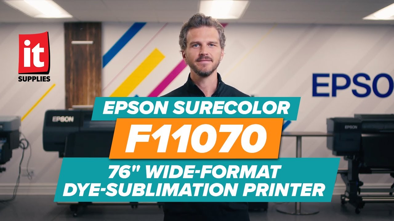 EPSON SureColor F11070 76" Wide-Format Dye-Sublimation Printer - YouTube