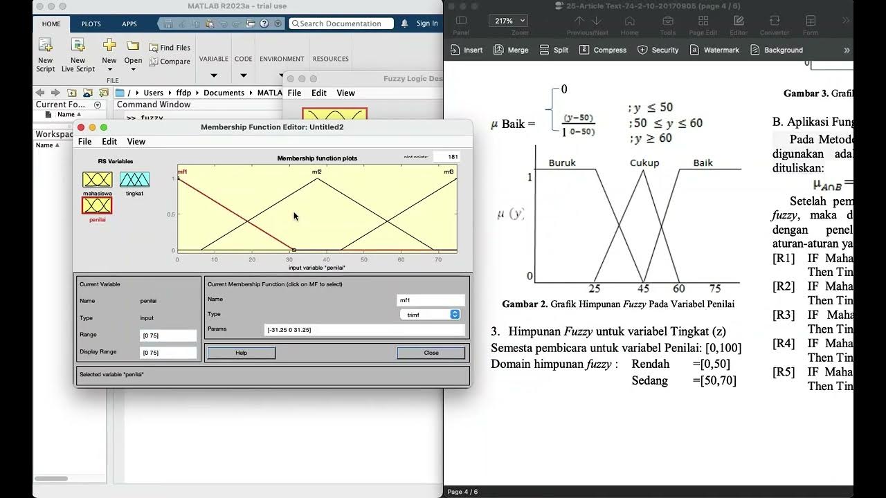 KECERDASAN BUATAN - Aplikasi Logika Fuzzy pada MATLAB - YouTube