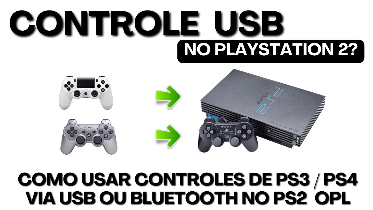 Controle USB no PLASTATION 2 ? Como usar controle de PS3/PS4 via usb ou ...