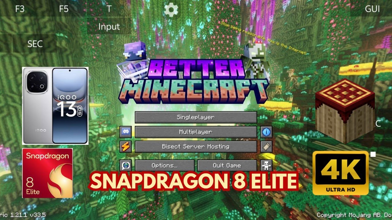 Better Minecraft on Pojavlauncher | Snapdragon 8 Elite iQOO 13 Gameplay ...
