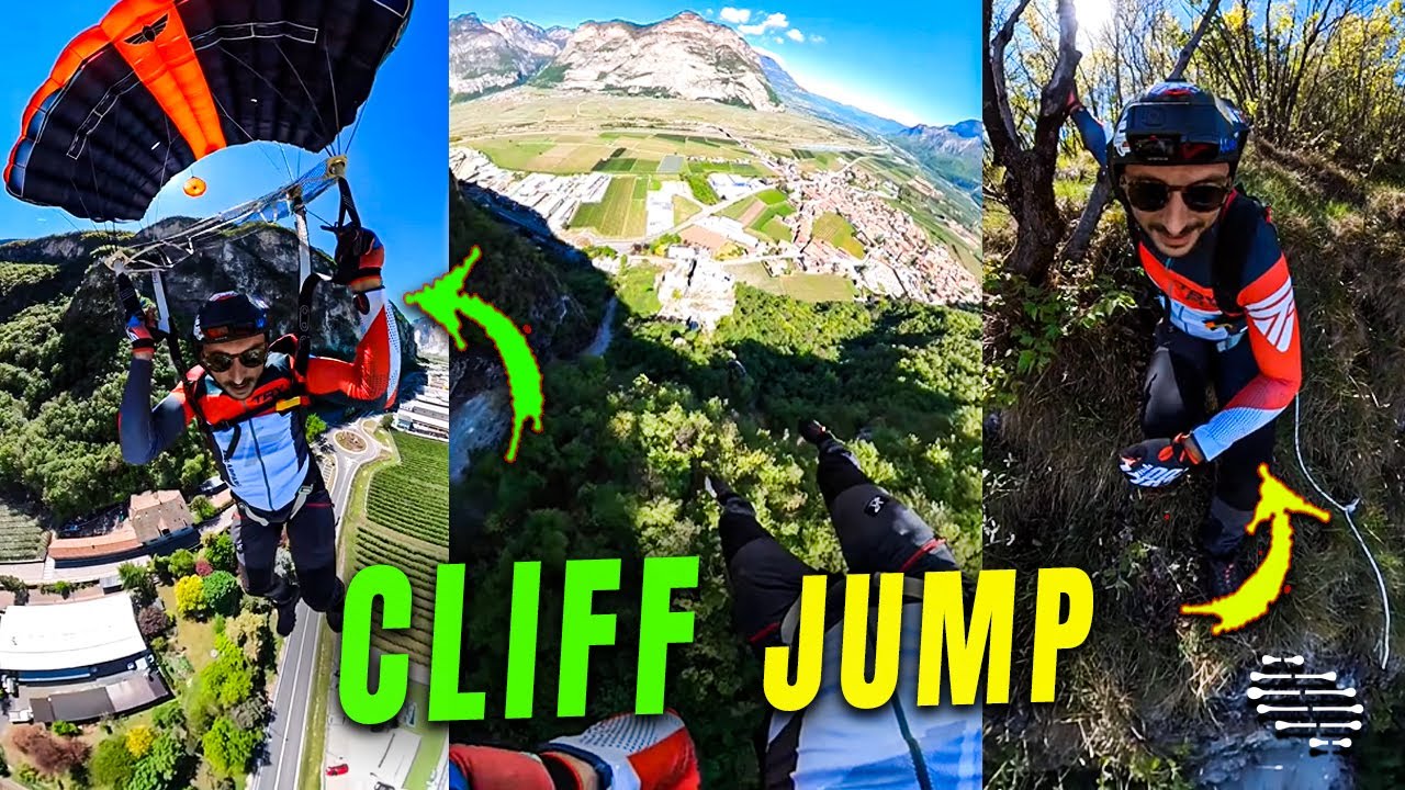 Guy Pulls a Cliff Jump and a Canopy Flyby - YouTube