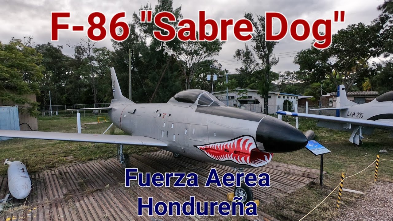F-86k Sabre Fighter jet Fuerza Aerea Hondurena Walkaround Video - YouTube