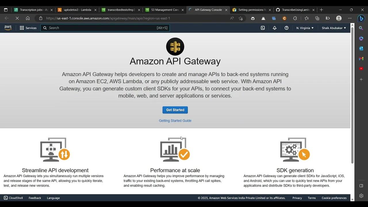 Audio to text using Transcribe with Lambda & API Gateway. - YouTube