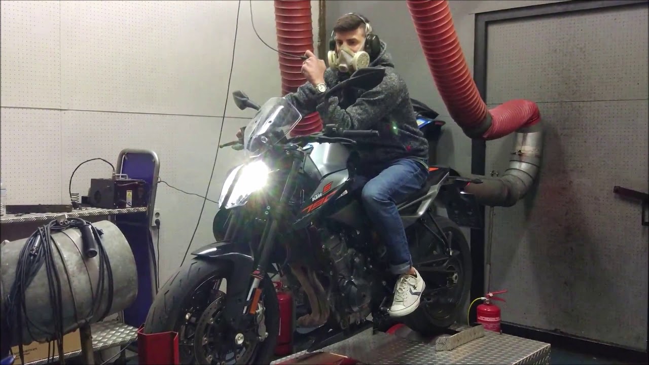 The KTM 790 Duke S (Greek special) on the PowerHouse Engineering Dyno ...