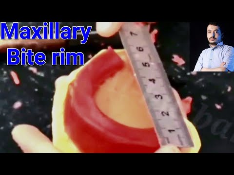 Maxillary occlusion rims( bite rims or wax rims)#dentalstudent # ...