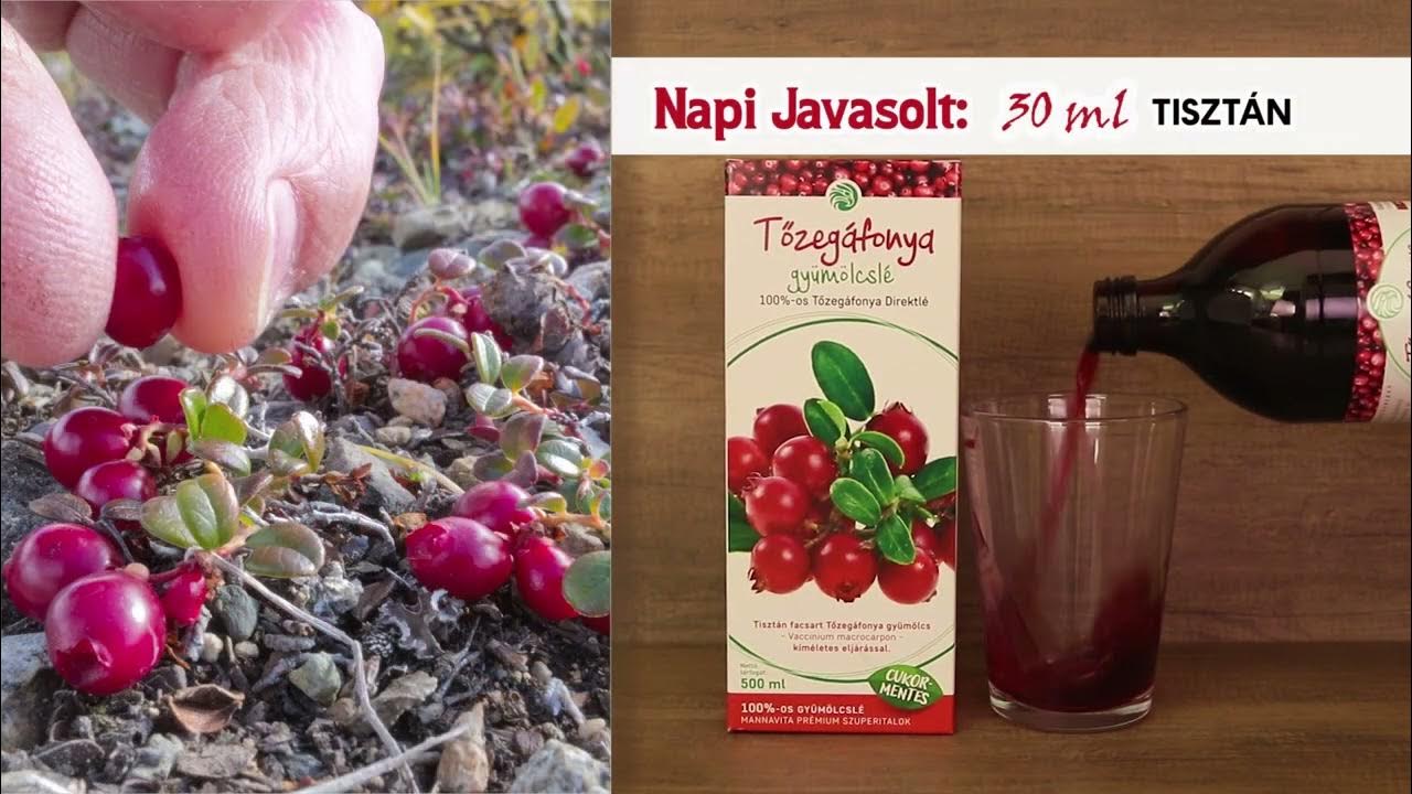 Mannavita Tőzegáfonyalé 100%-os tisztán préselve, 500ml - YouTube