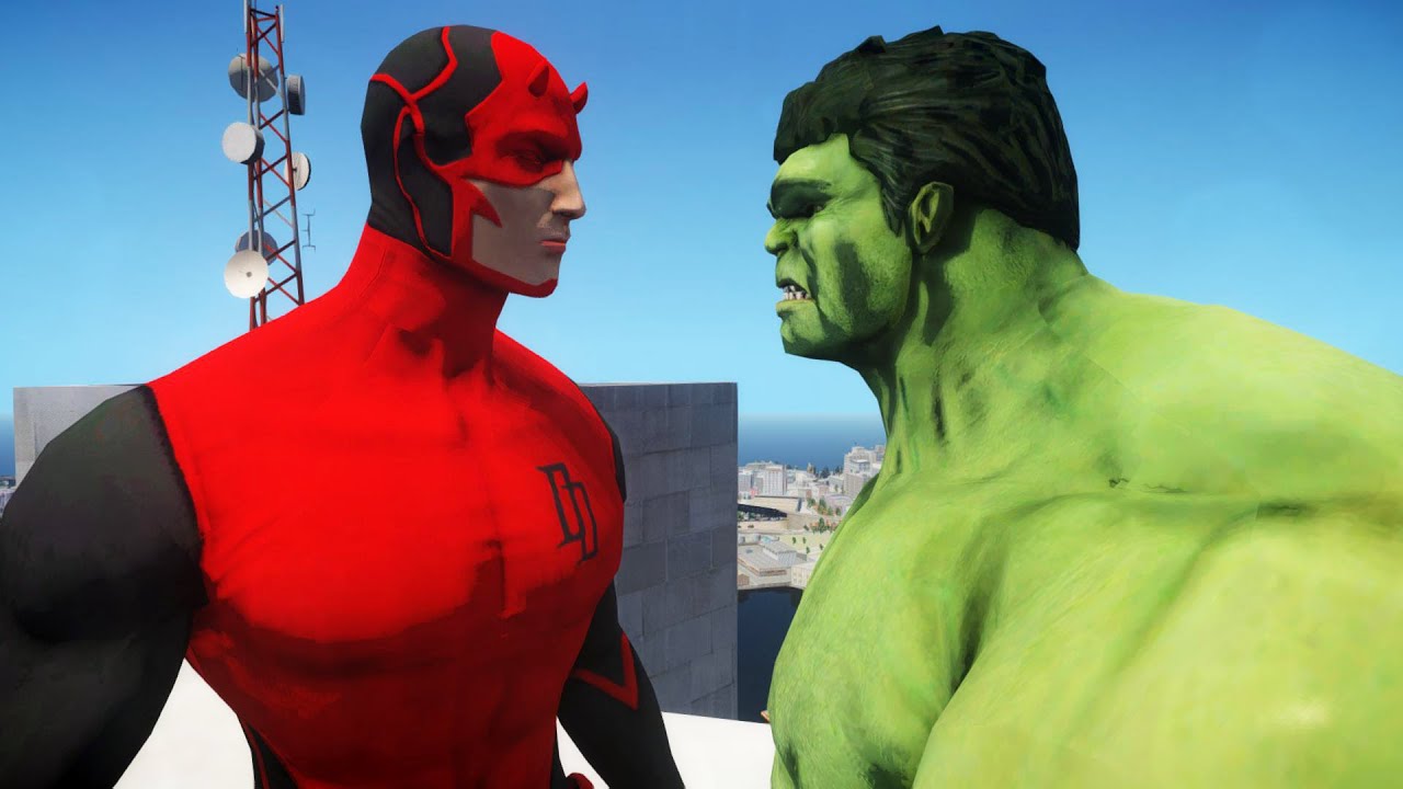 HULK VS DAREDEVIL - EPIC BATTLE - YouTube