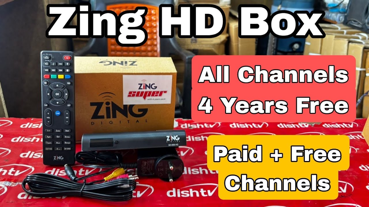 Zing Digital Hd box | With 4 years free FTA Pack | Add unlimited paid channels | #dishtv #d2h ...